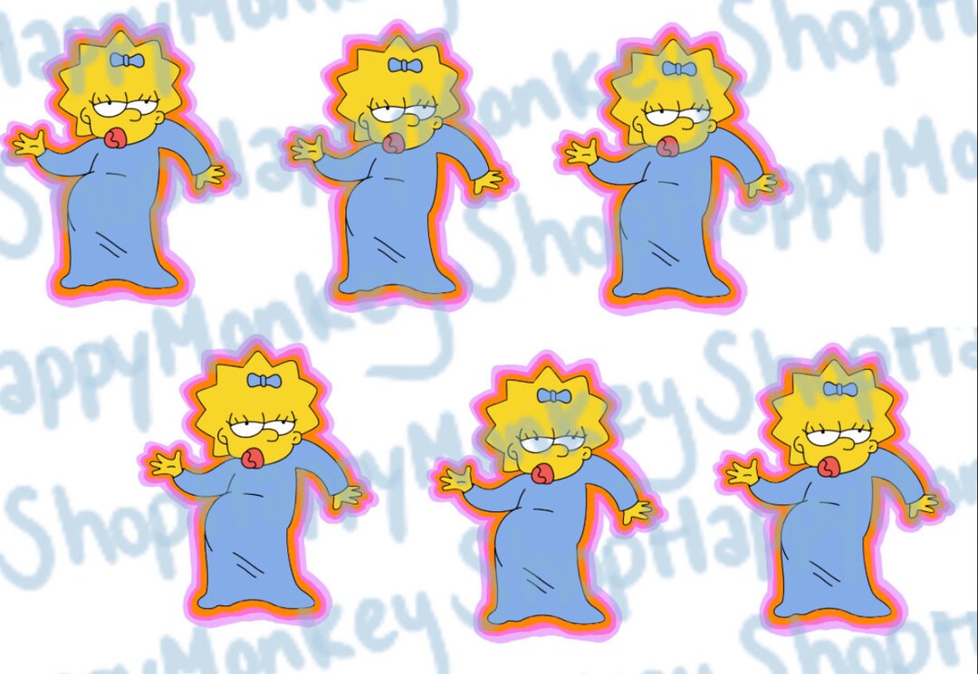 Dancing Maggie Simpson Stickers 2 Pack - Etsy
