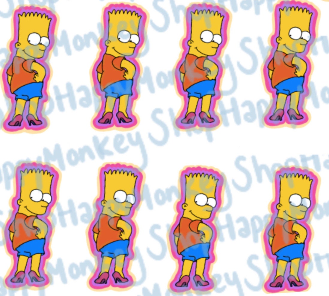 Bart Simpson Stickers 2 Pack - Etsy