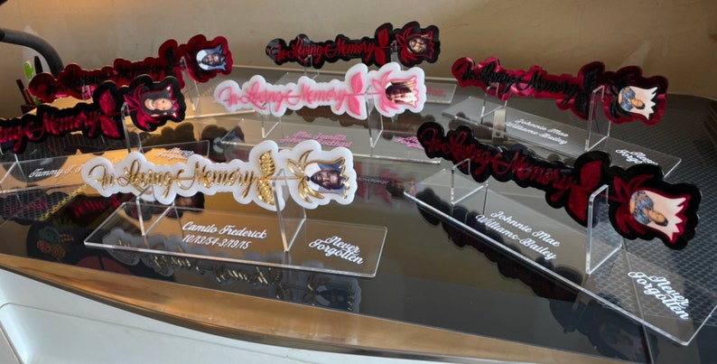 In Loving Memory Acrylic Rose (stand Included) - Etsy