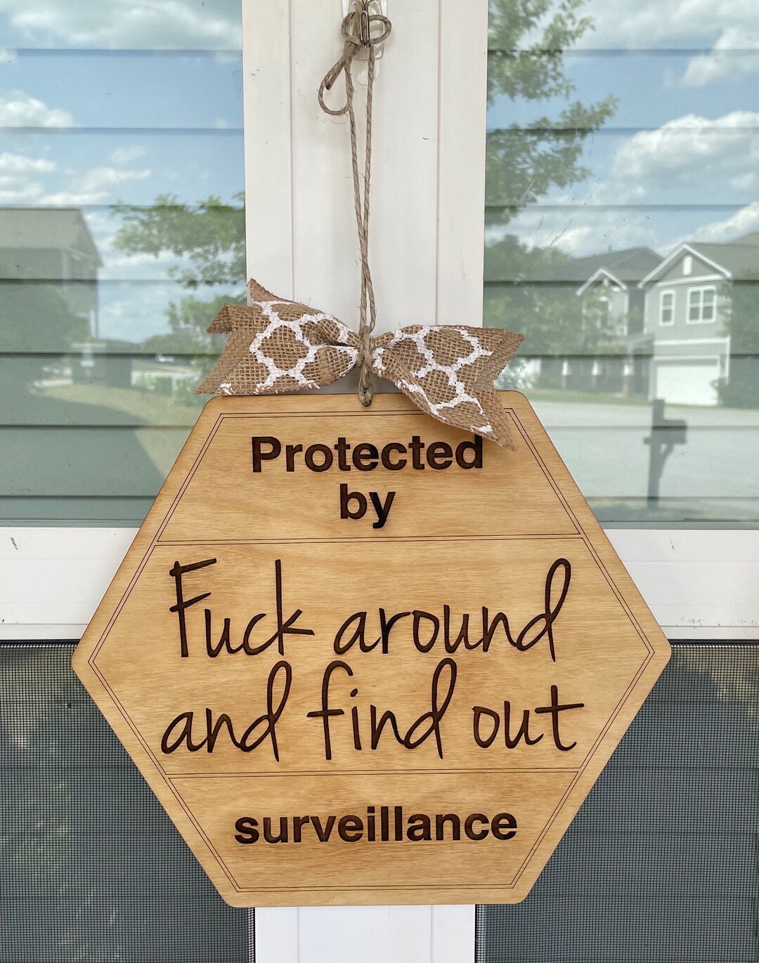 Surveillance Door Sign - Etsy