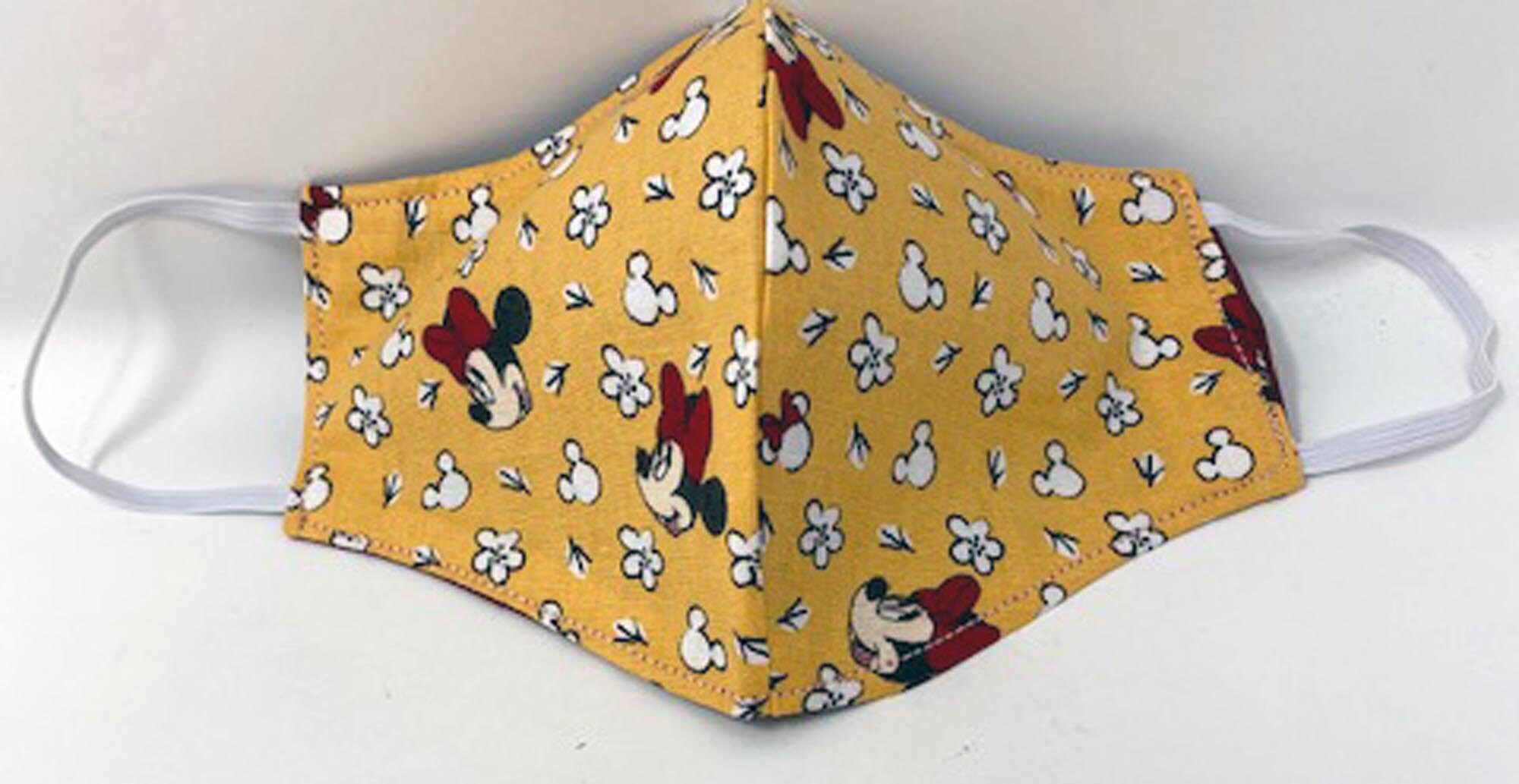 Adult Face Mask Minnie Mouse Print Washable Face Shield Reusable Double ...