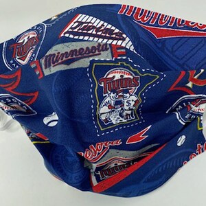 Adult Face Mask Minnesota Baseball Print Washable Reusable Double ...