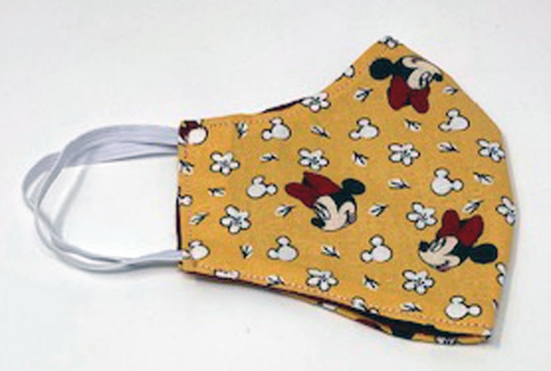 Adult Face Mask Minnie Mouse Print Washable Face Shield Reusable Double ...