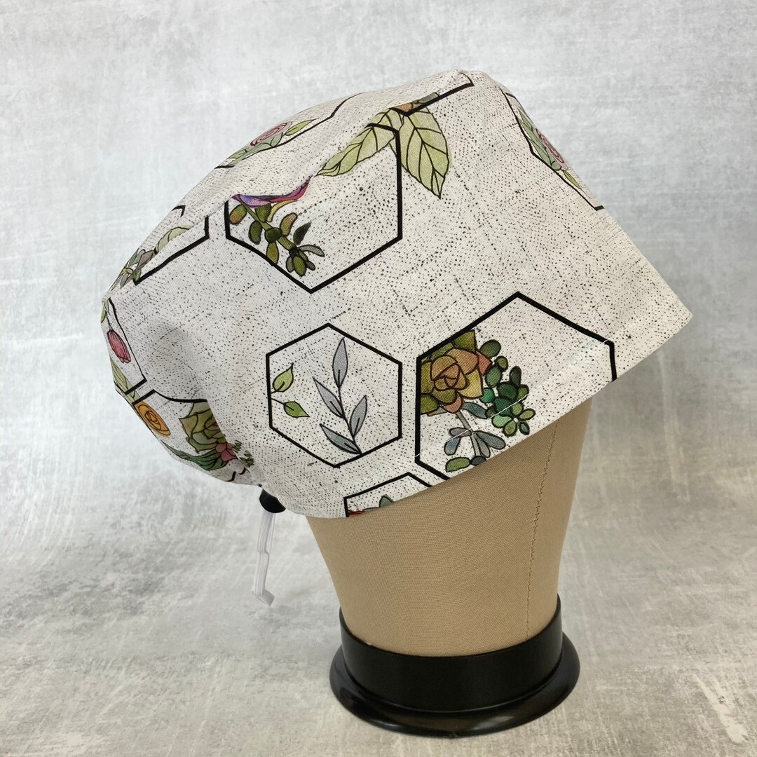 Choose Your Fabric! Unisex Scrub Hat, Scrub Caps for Women or Men, Hair ...