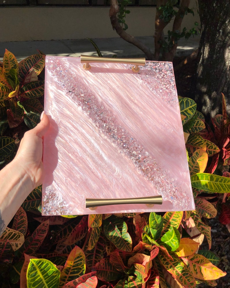 Super Sparkly Decorative Tray in Any Color With Straight - Etsy