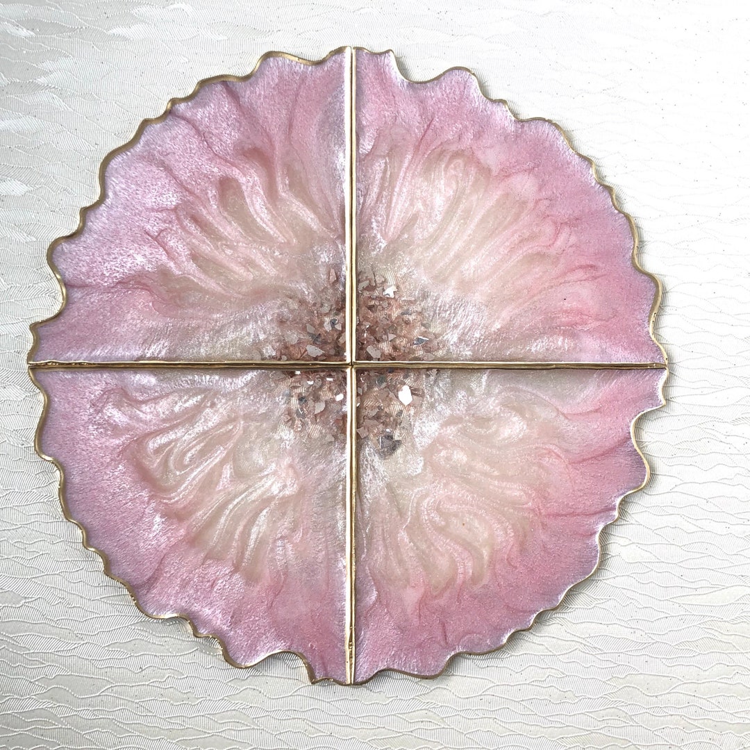 Super Sparkly Pink Geode Coasters Resin Coasters - Etsy