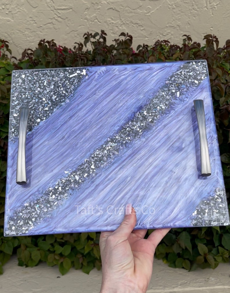 Super Sparkly Decorative Tray in Any Color With Straight - Etsy