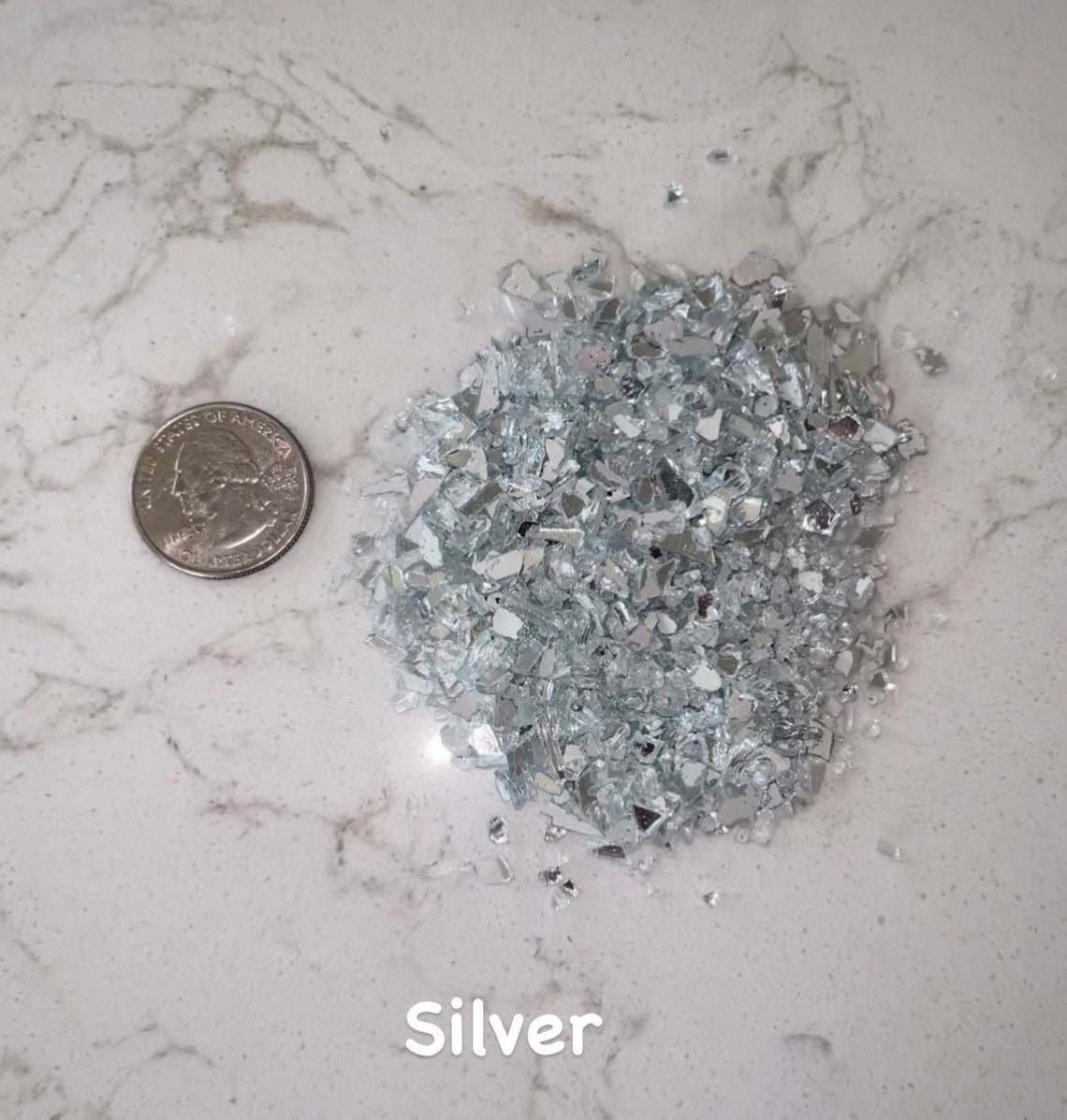 Super Sparkly Crushed Mirror Crushed Glass Resin Art - Etsy