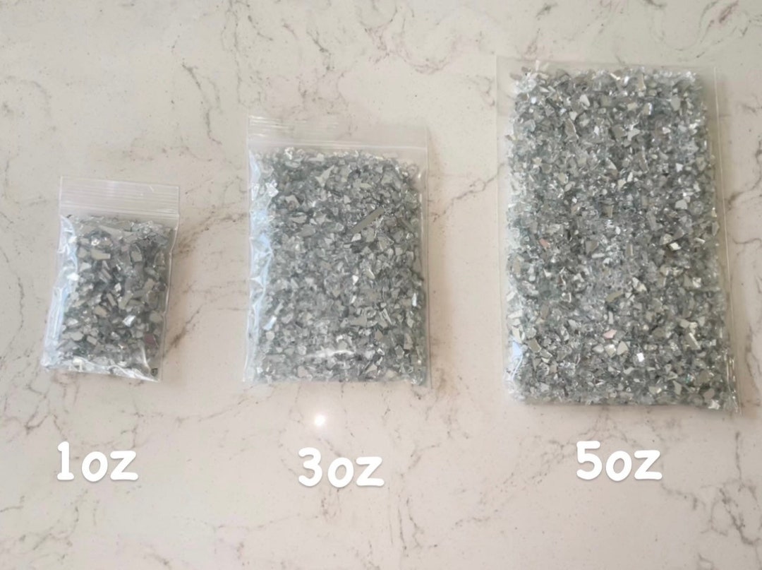 Super Sparkly Crushed Mirror Crushed Glass, Resin Art Supplies - Etsy