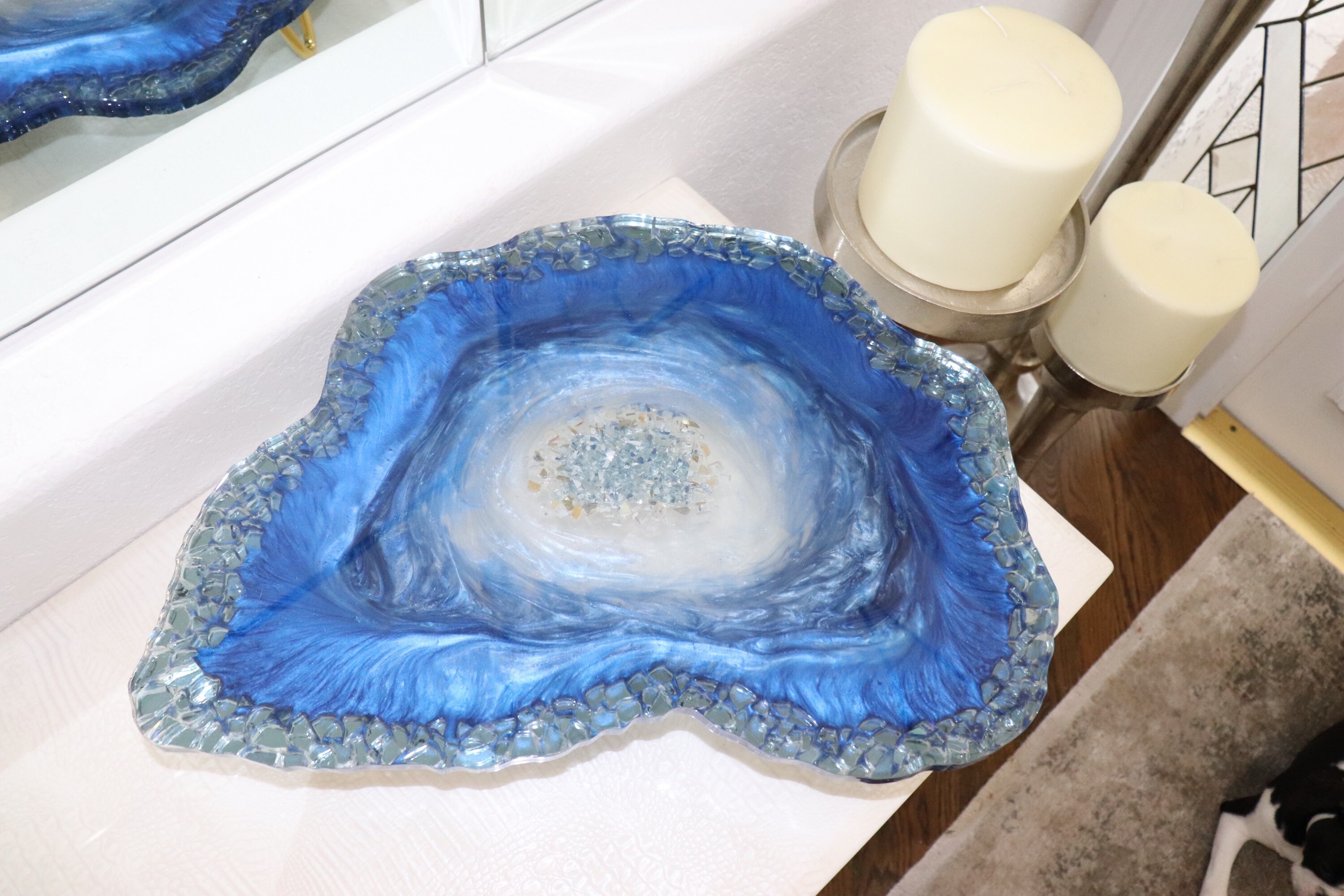 Large Geode Style Decorative Tray in ANY Color - Etsy