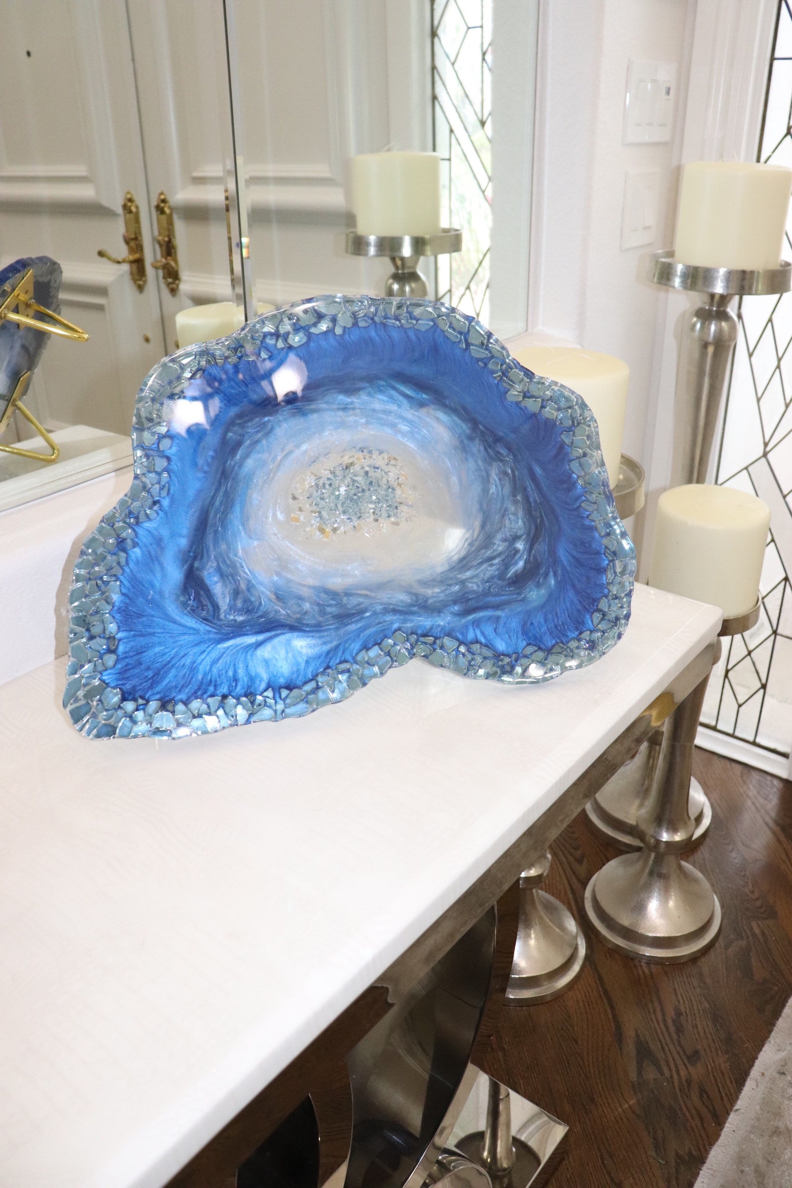 Large Geode Style Decorative Tray in ANY Color - Etsy