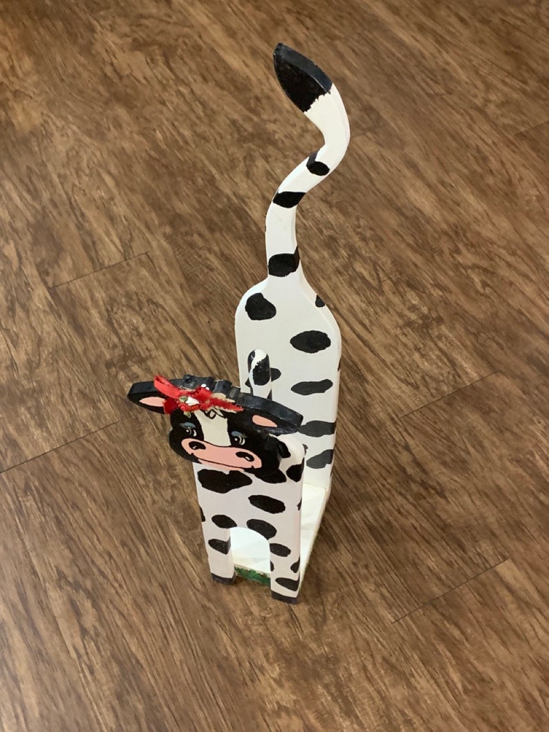 Handmade Wooden Cow Toilet Paper Roll Holder - Etsy