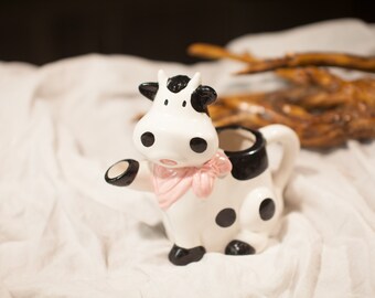Vintage 1940s Davar Ceramic Cow Cream Pitcher, Tail as the Handle ...