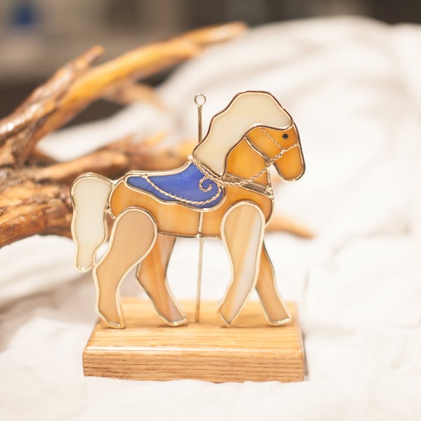 Stained Glass Carousel Horse - Etsy