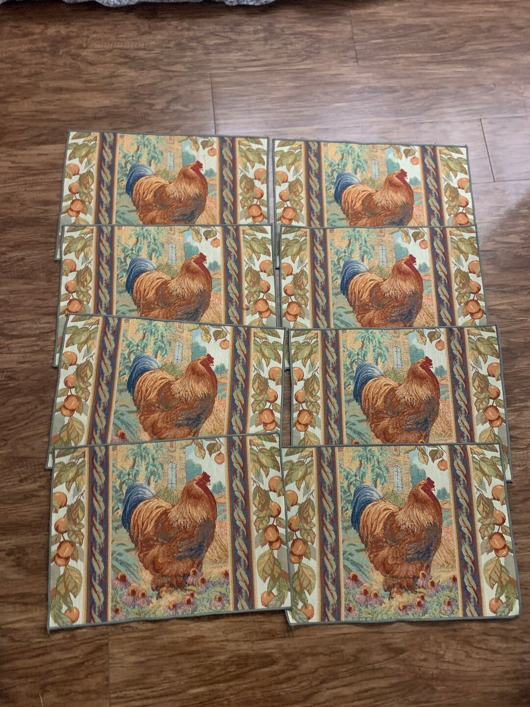 Woven Rooster Placemats Set of 8 - Etsy