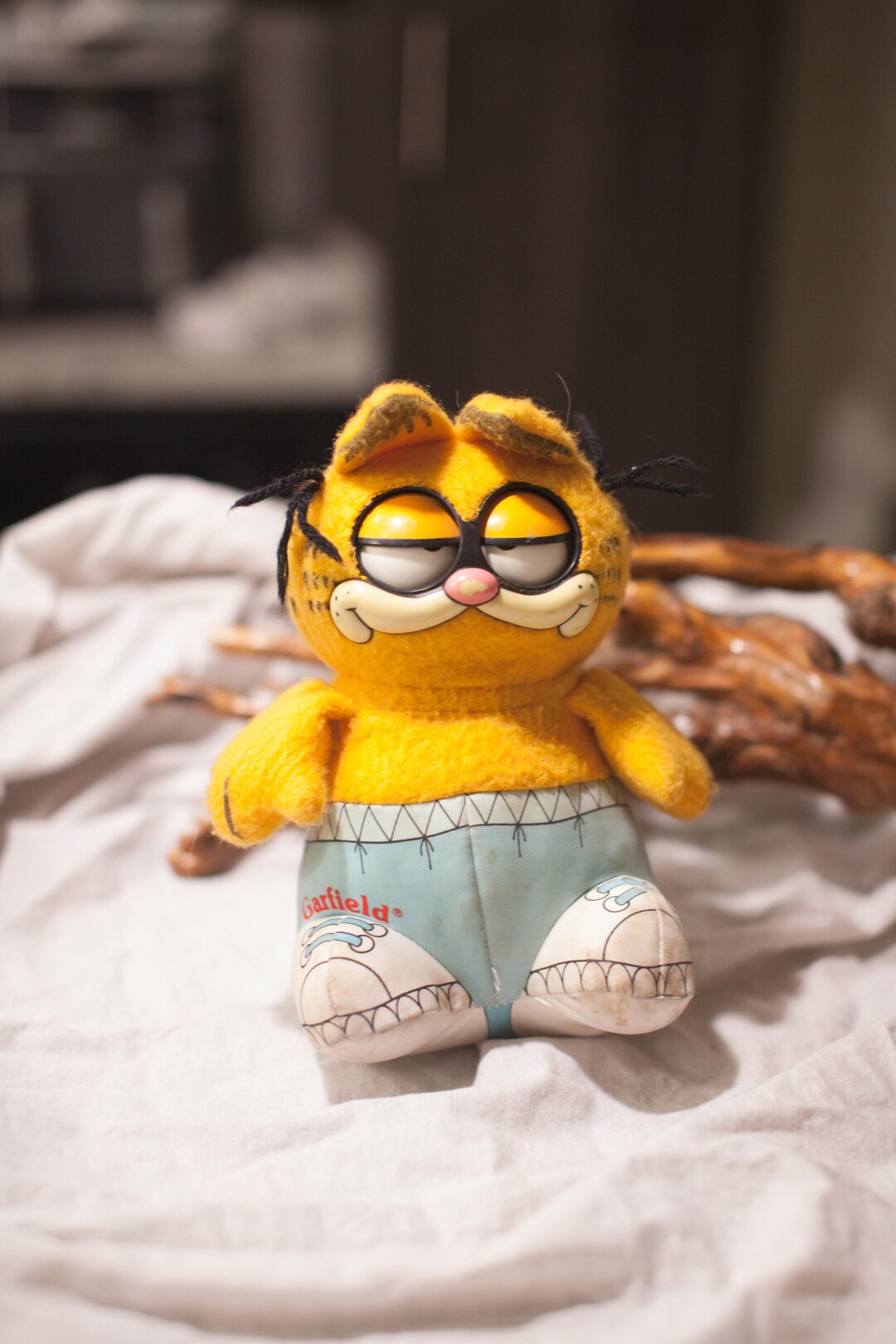 Vintage Garfield Plushie With Pull Sound Box - Etsy