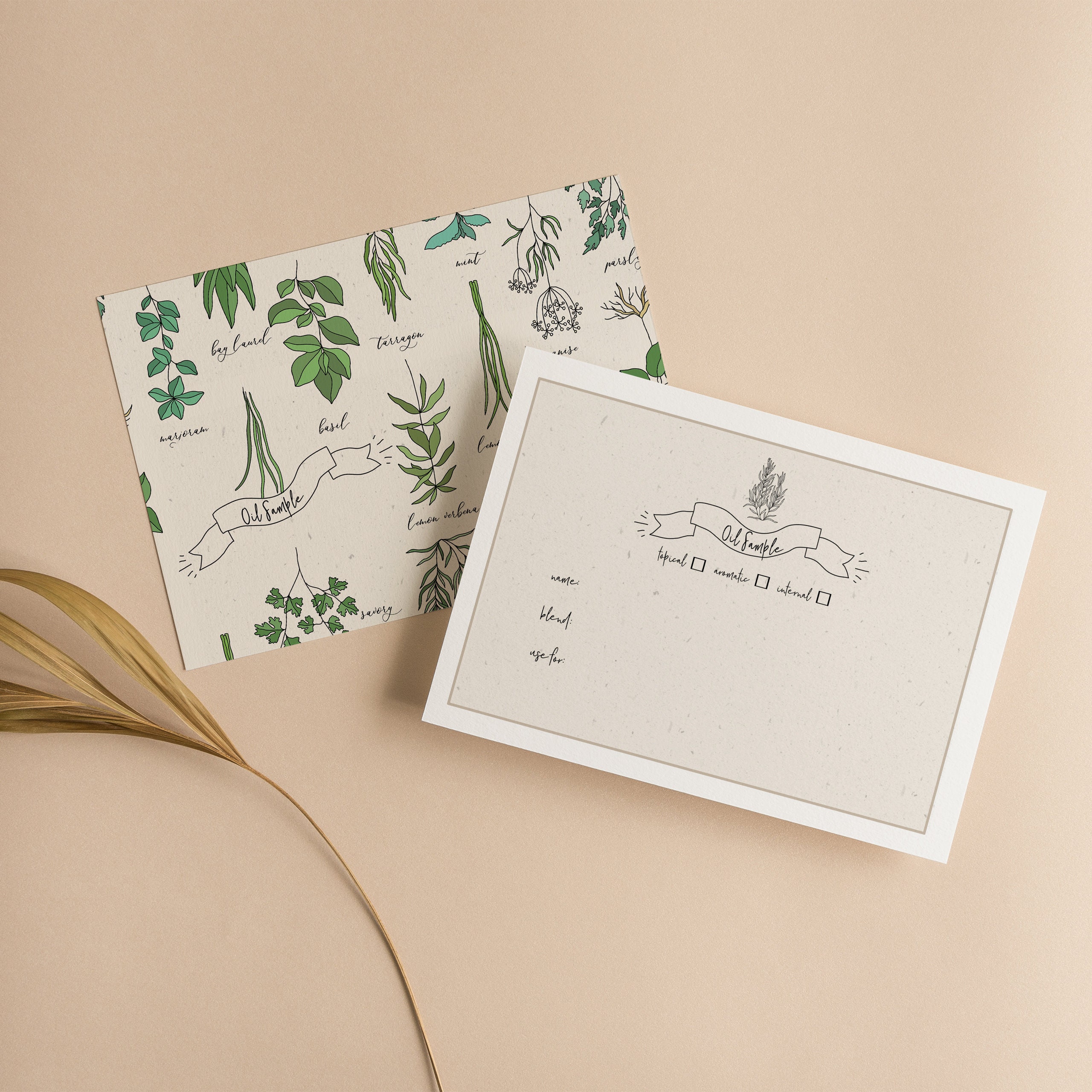 Oil Sample Postcard Essential Oil Printable Make and Take - Etsy