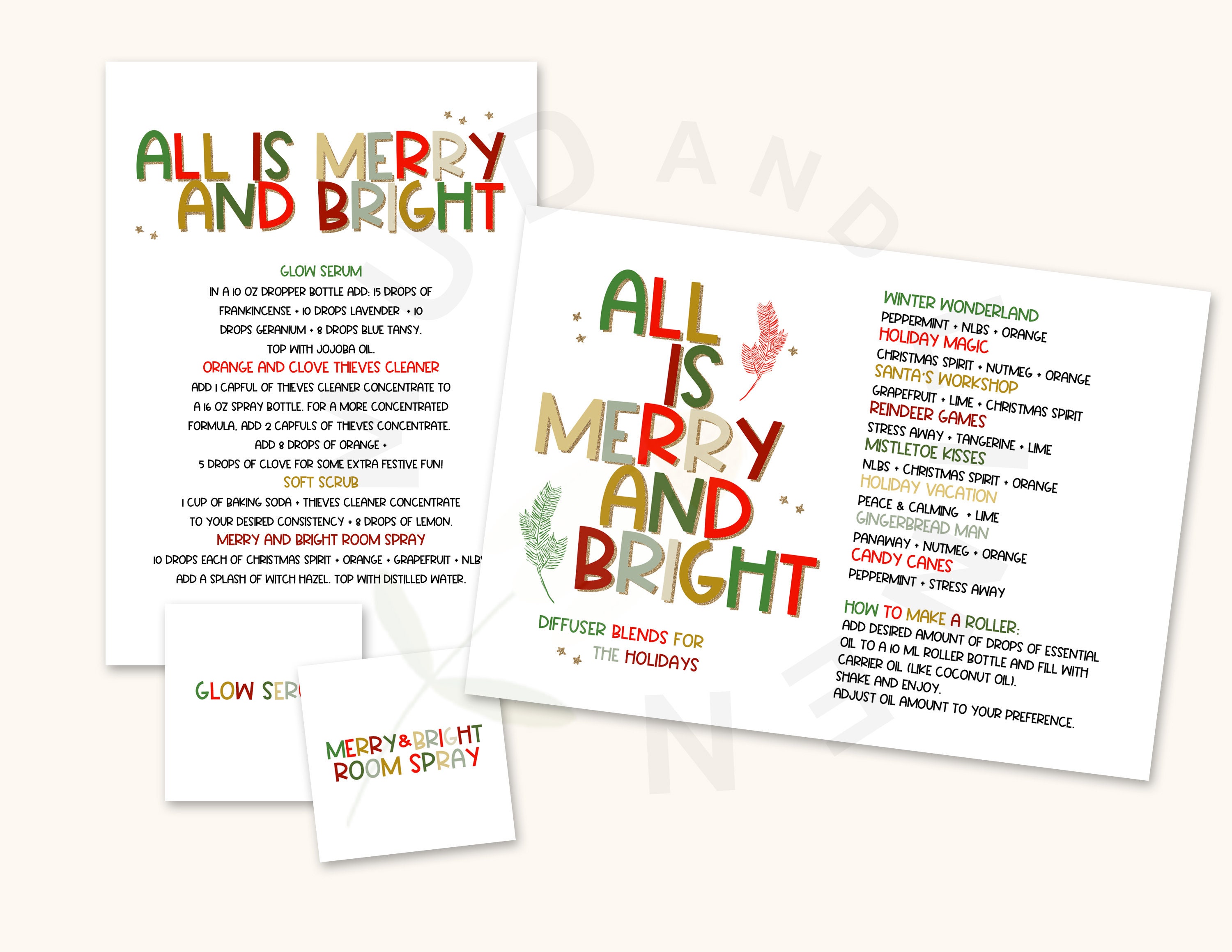 Merry & Bright Oil Diffuser Postcard Young Living Essential Oils ...