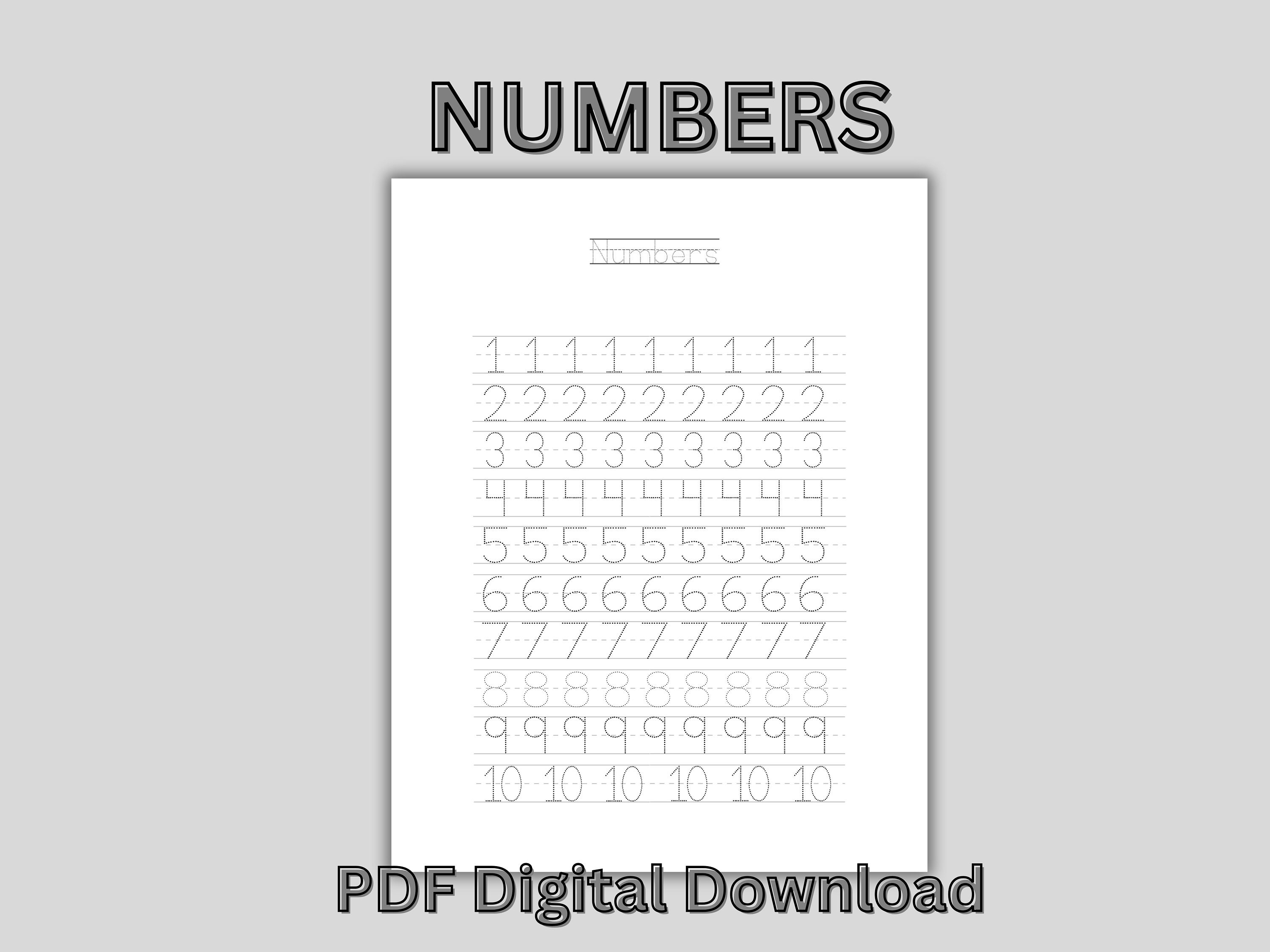 Traceable Letters Traceable Numbers Traceable Letters and Number PDF ...