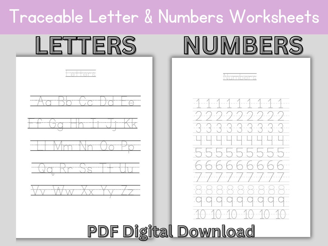 Traceable Letters Traceable Numbers Traceable Letters and Number PDF ...