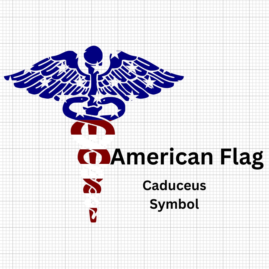 American Flag Caduceus Symbol Svg | Doctor Svg, Medical Symbol Svg ...