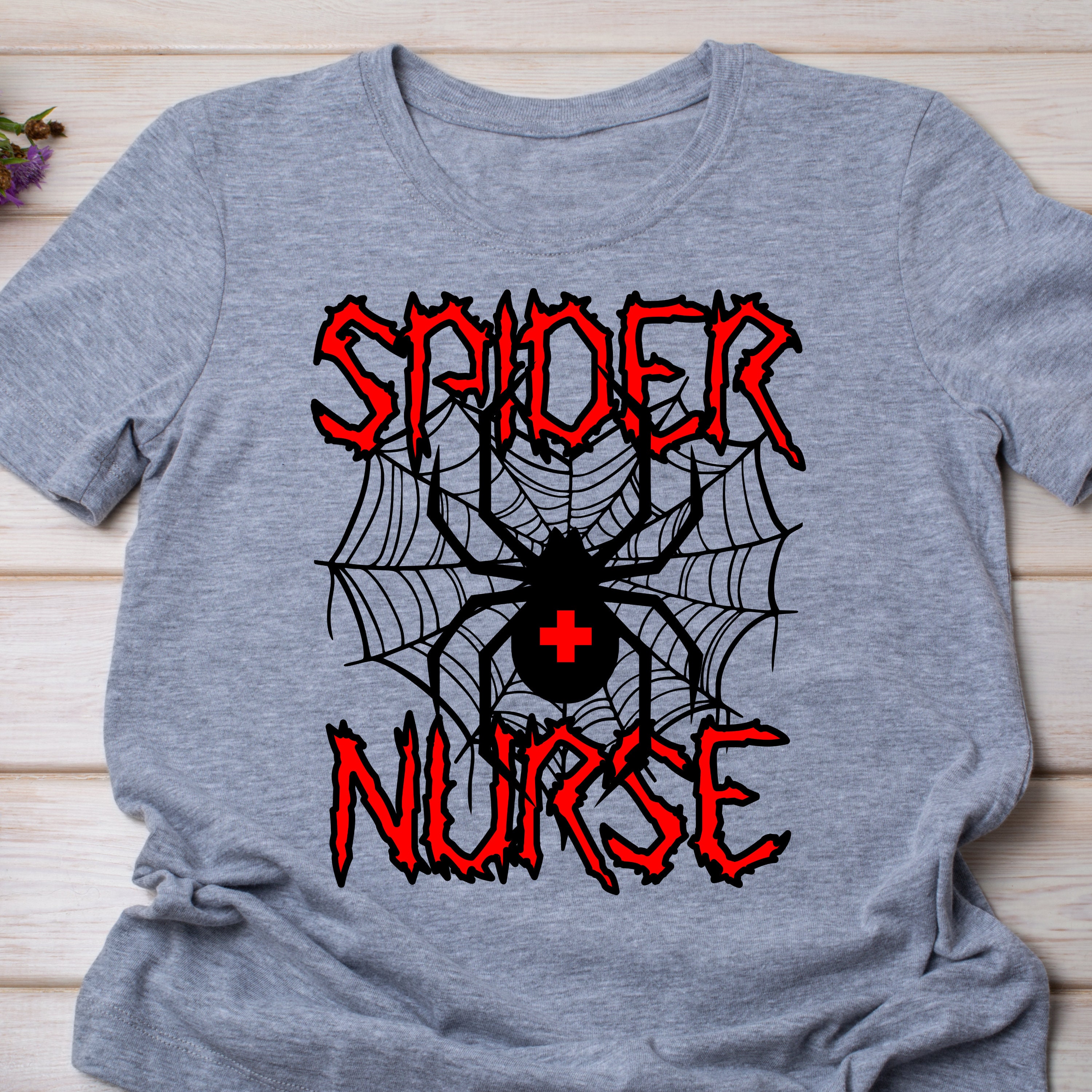 Spider Nurse Black Widow Halloween PNG: Shirt Design (digital Download ...