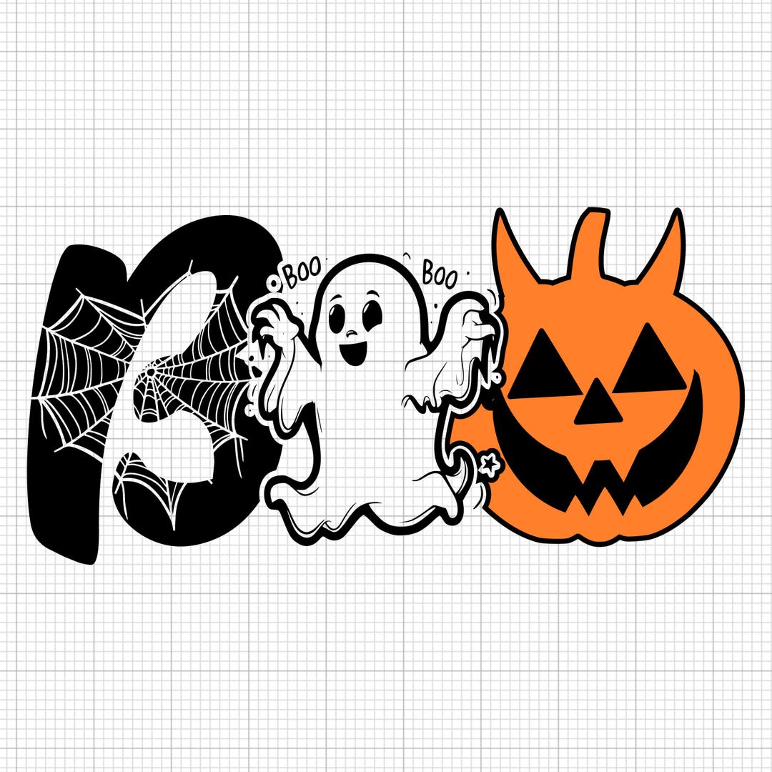 Boo SVG PNG | Halloween SVG | Spooky Svg | Ghost Svg | Spider Web Svg ...
