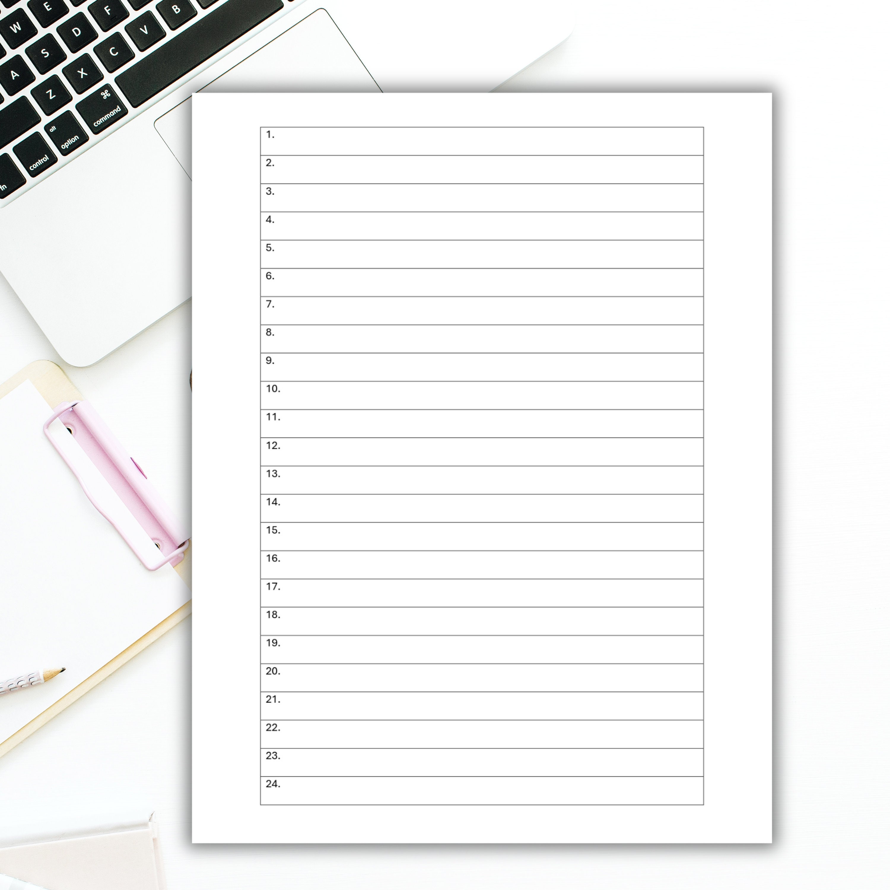 Numbered Lined Column 1-100 | Paper Printable Lined Paper PDF With ...