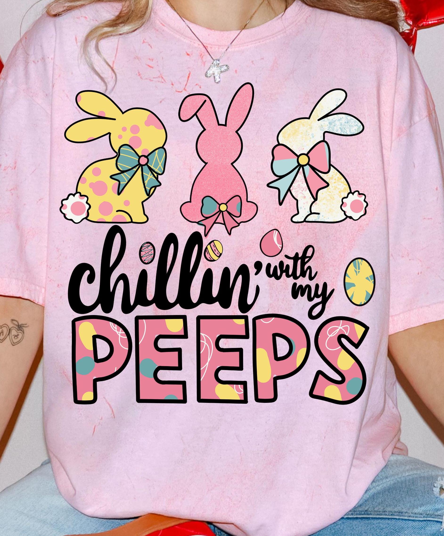 Chillin' With My Peeps PNG - Easter Bunny Friends Digital Download for ...