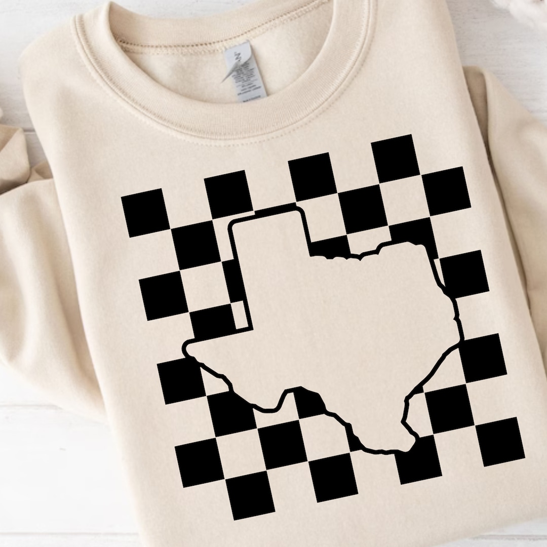 Retro Checkered Texas Png Svg Sublimation Design for Tshirts | Digital ...
