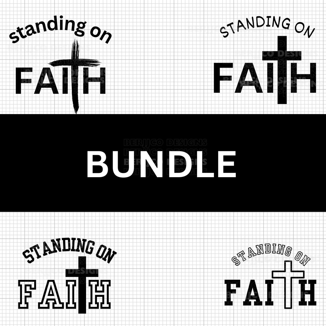 Standing on Faith SVG PNG Bundle: Christian Shirt Design (digital ...