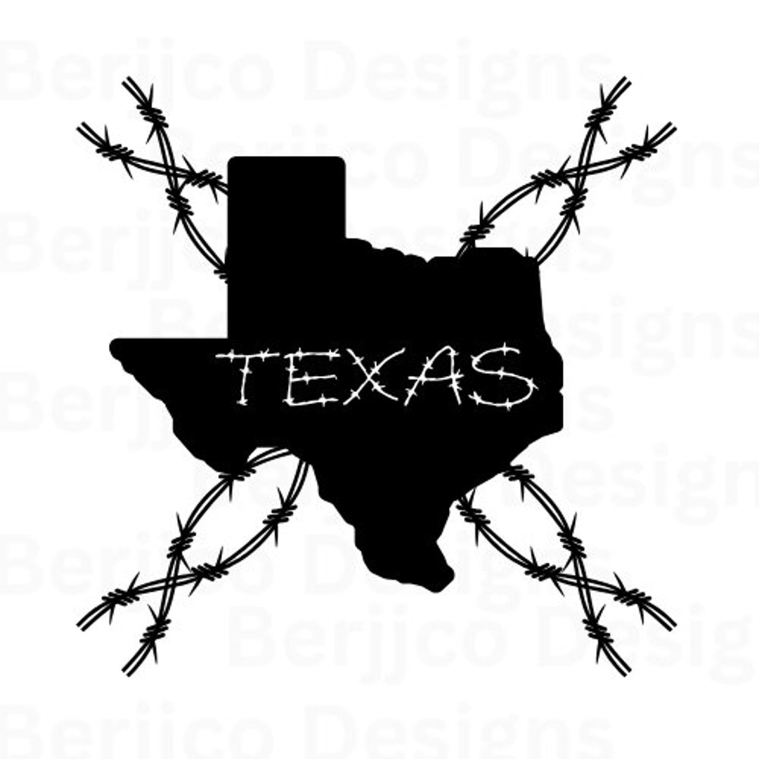 I Stand With Texas Barbwire Fence | Texas Border | Texas Decor, Barb ...