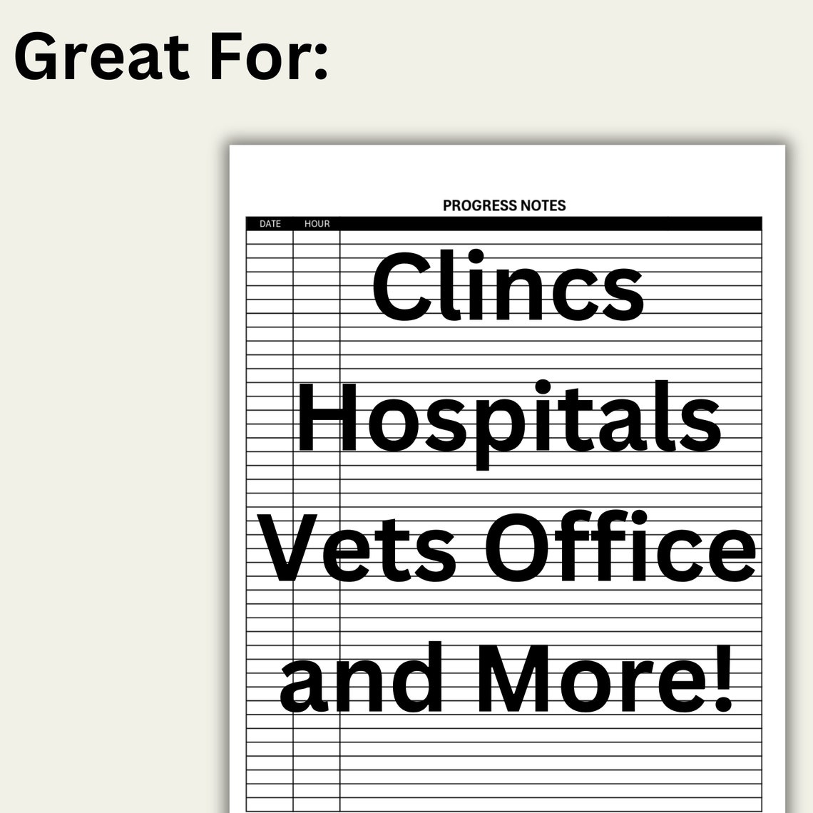 Blank Doctors Progress Note Template Form Printable PDF for Healthcare ...