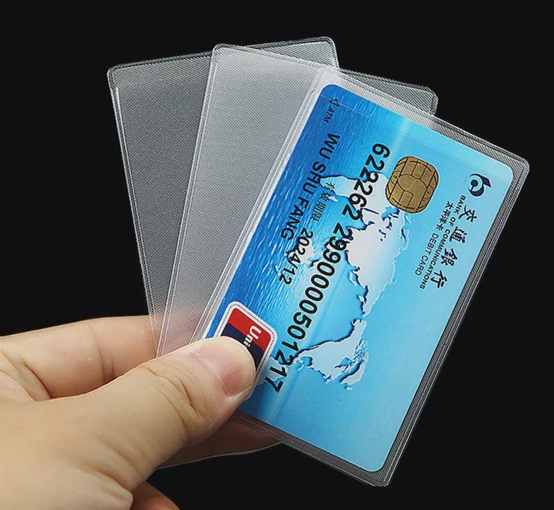 Plastic Card Holder and Protective Sleeve for Credit, Insurance & ID ...
