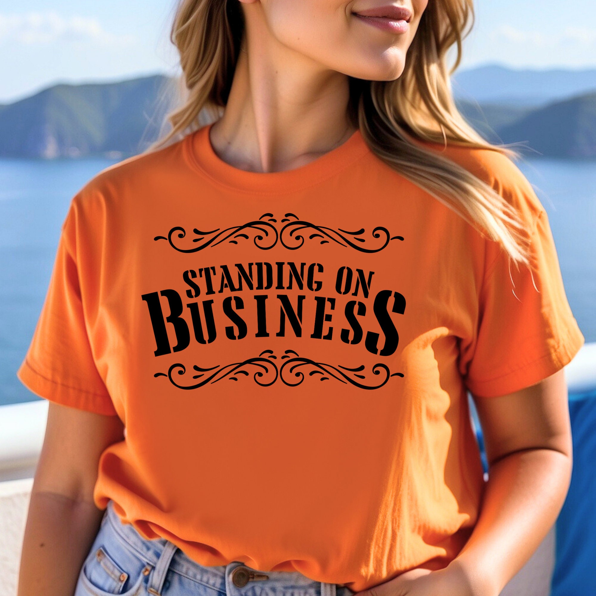 Standing on Business SVG PNG JPG Digital Download Flourish Shirt Design ...