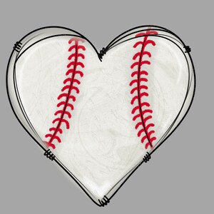 Heart Baseball Watercolor Png, Baseball Png, Heart Sports Baseball Png ...
