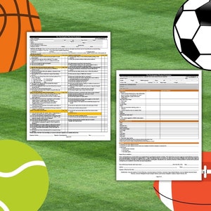 School Sports Physical Form | Student Athlete | Medical Clearance ...