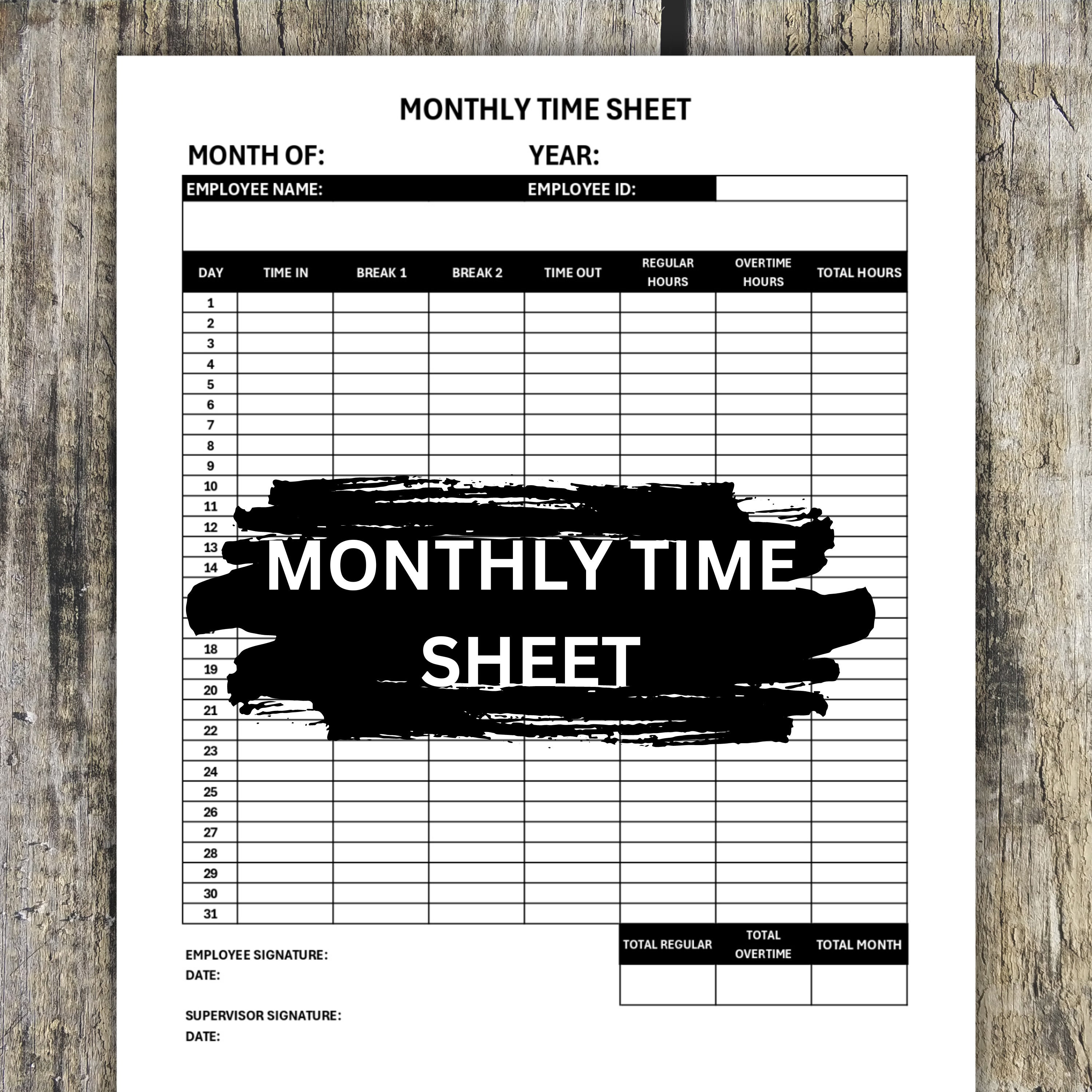 Time Cards For Employees