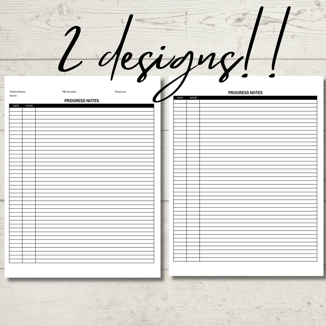 Blank Doctors Progress Note Template Form Printable PDF for Healthcare ...