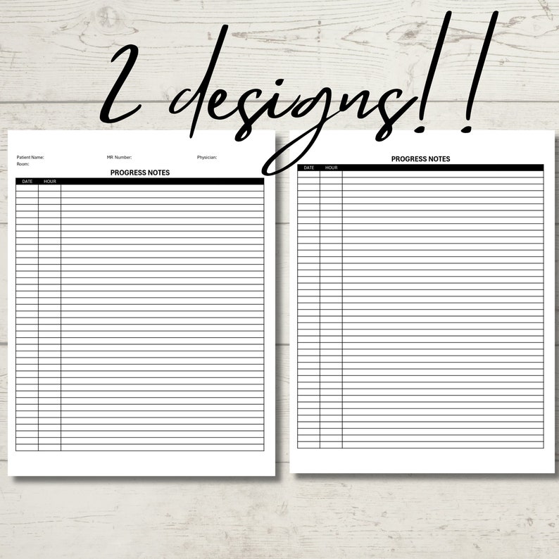 Blank Doctors Progress Note Template Form Printable PDF for Healthcare ...