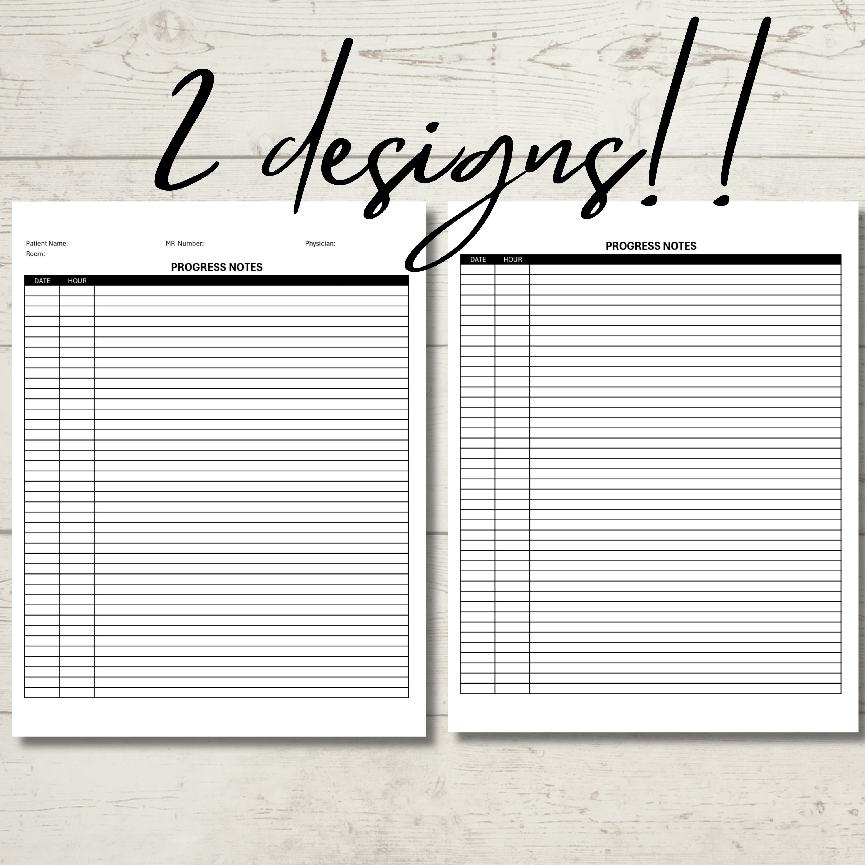 Blank Doctors Progress Note Template Form Printable PDF for Healthcare ...