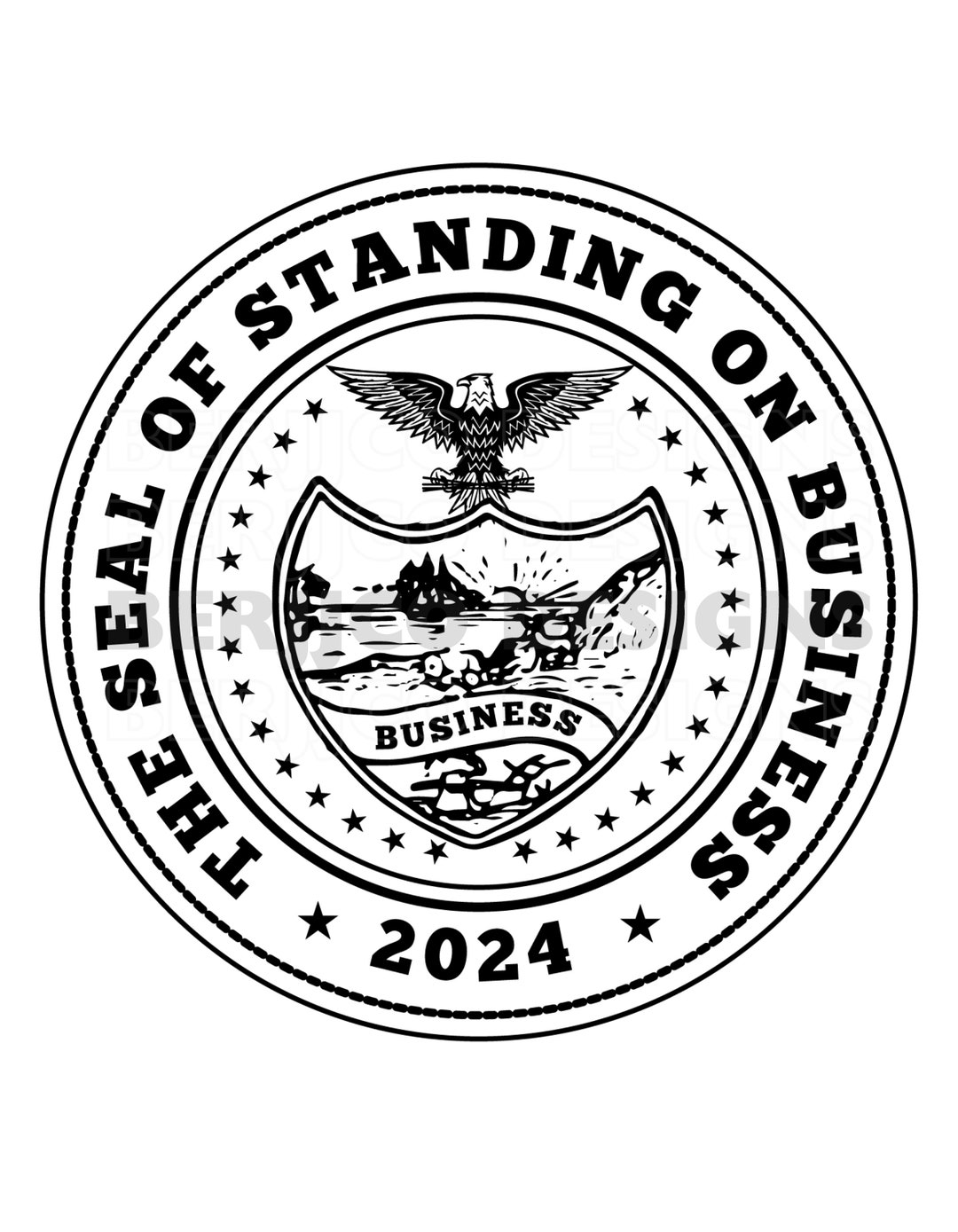 Standing on Business Svg |patch| | Vintage Seal | Digital Download ...