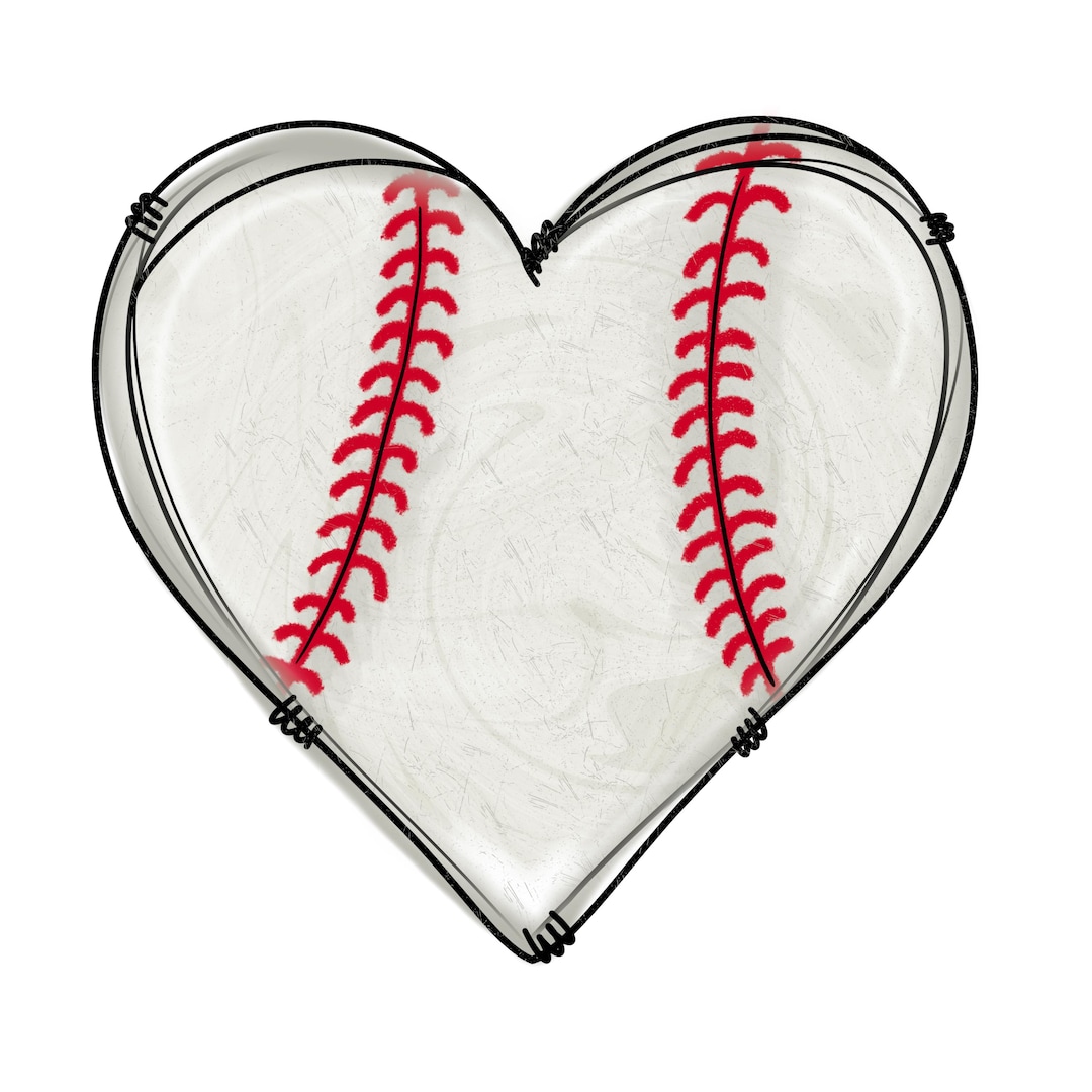 Heart Baseball Watercolor Png, Baseball Png, Heart Sports Baseball Png ...