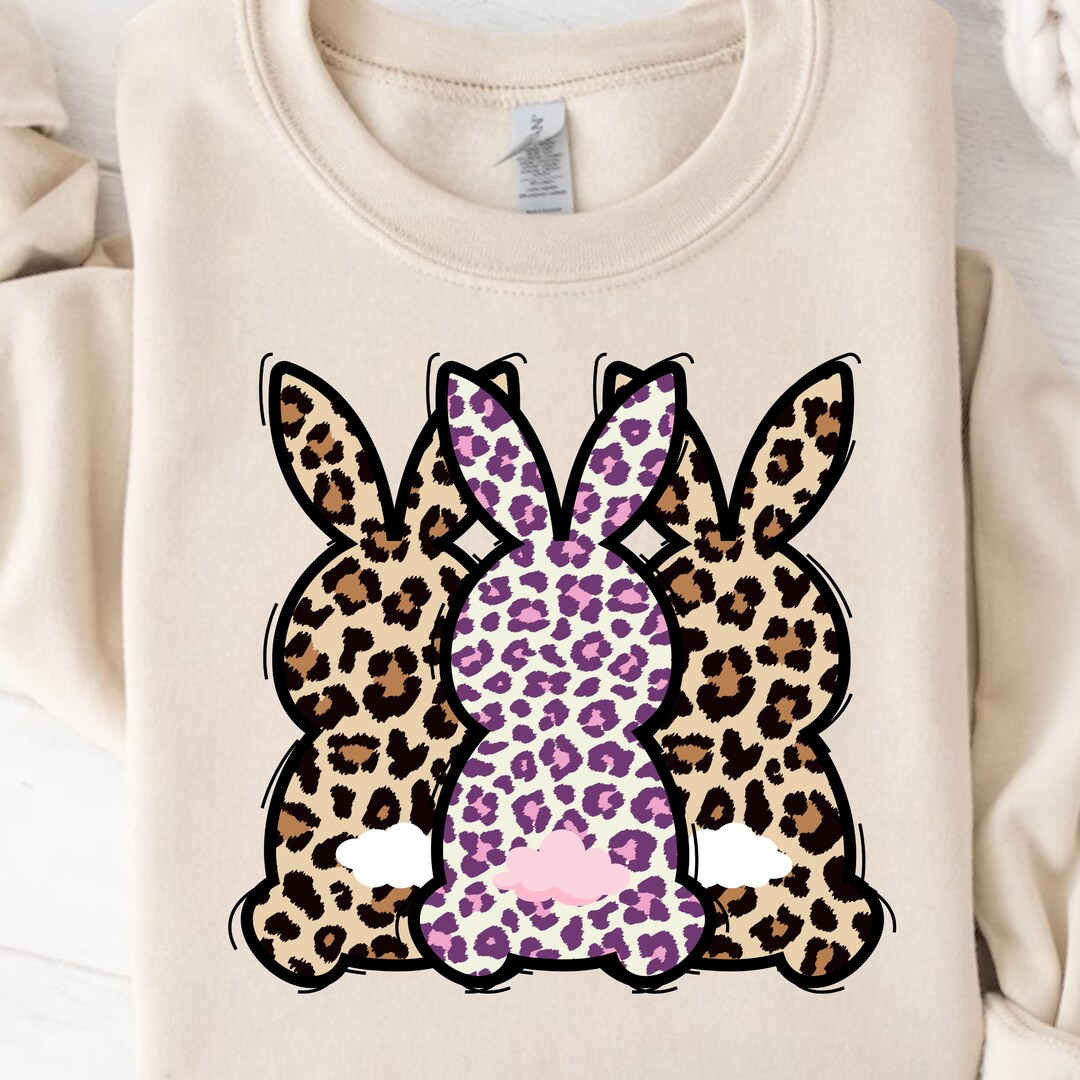 Leopard Print Easter Bunny PNG: Trendy Digital Download - Etsy