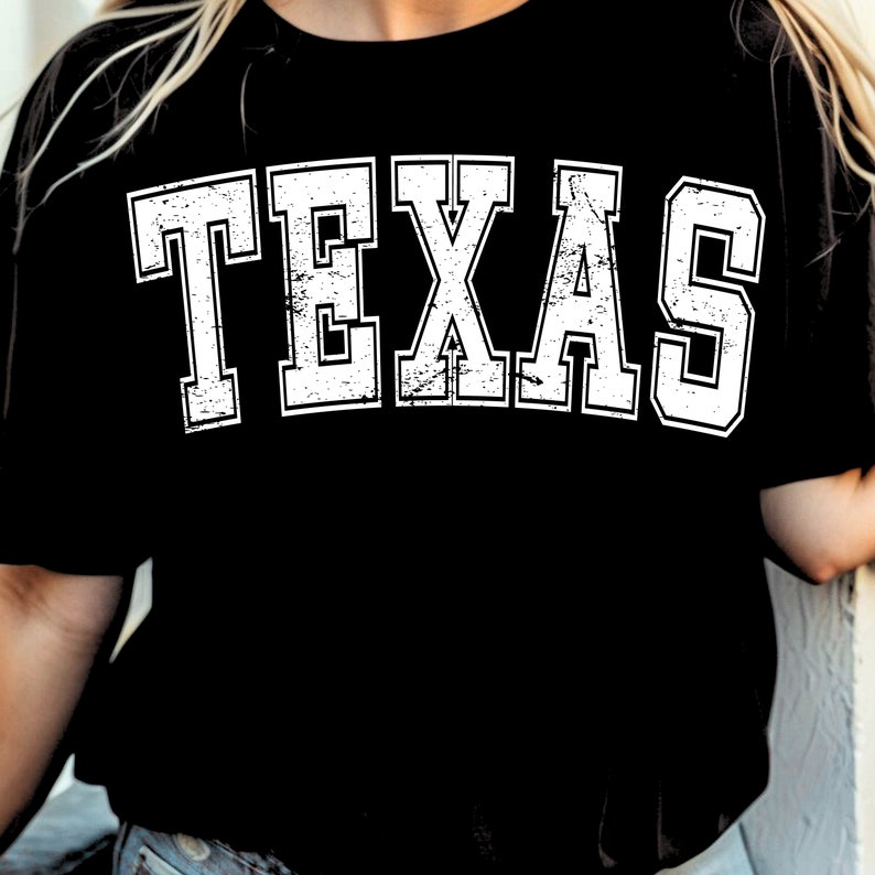 Texas Varsity SVG: Grudge Effect Shirt Design (digital Download) - Etsy