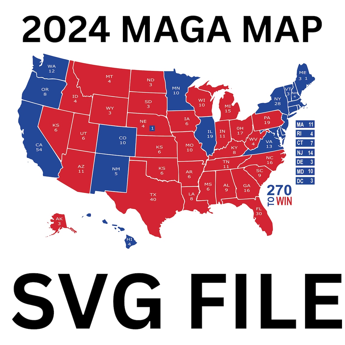 2024 MAGA Map SVG PNG: Trump Election Design (digital Download) - Etsy