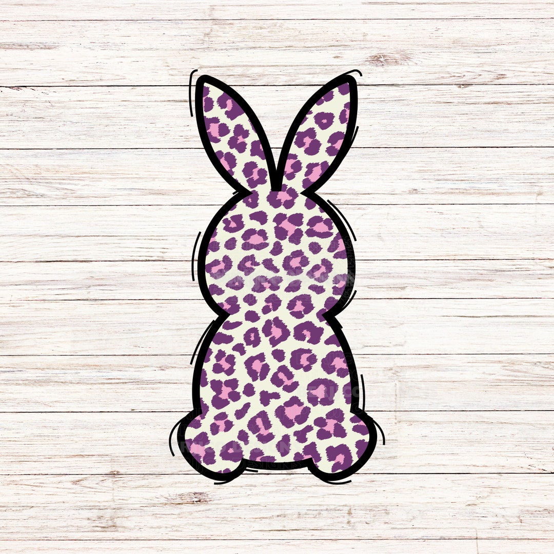 Cute Easter Leopard Print Bunny Rabbit PNG Sublimation for Digital ...