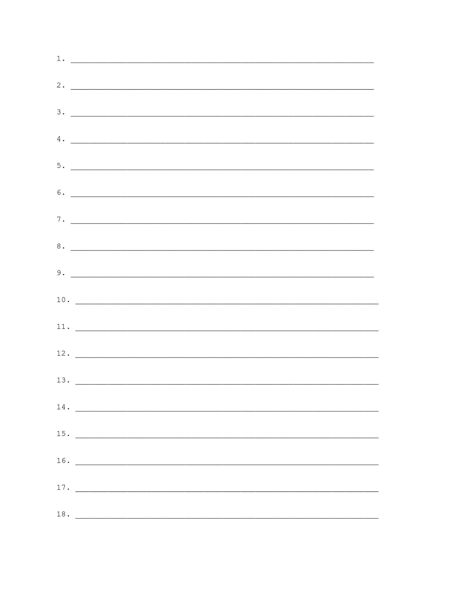 Numbered Lined Column 1-999 | Paper Printable Lined Paper PDF With ...