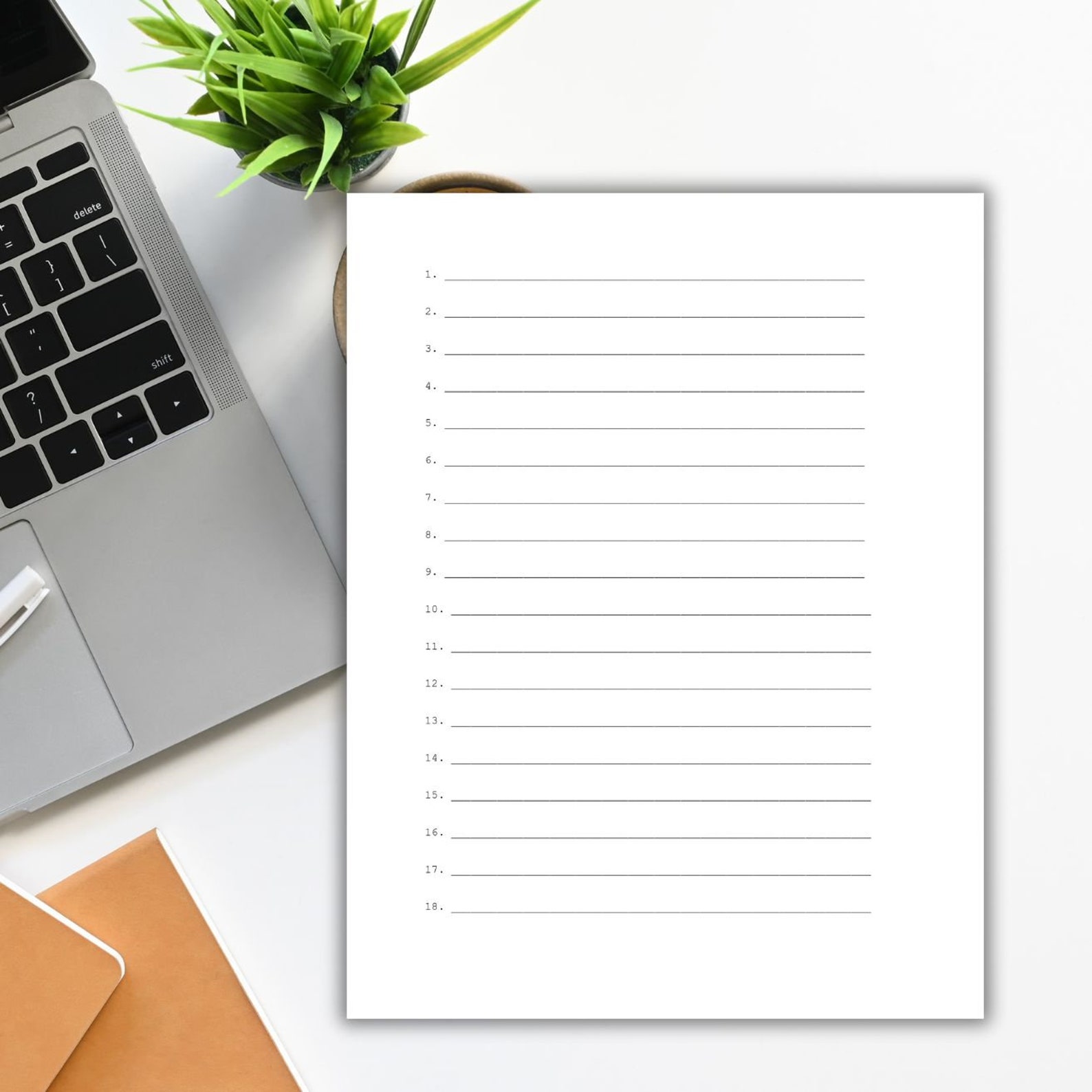 Numbered Lined Column 1-999 | Paper Printable Lined Paper PDF With ...