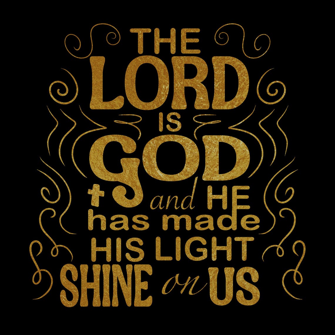 Christian Bible Verse PNG: Gold Glitter Scripture Design (digital ...